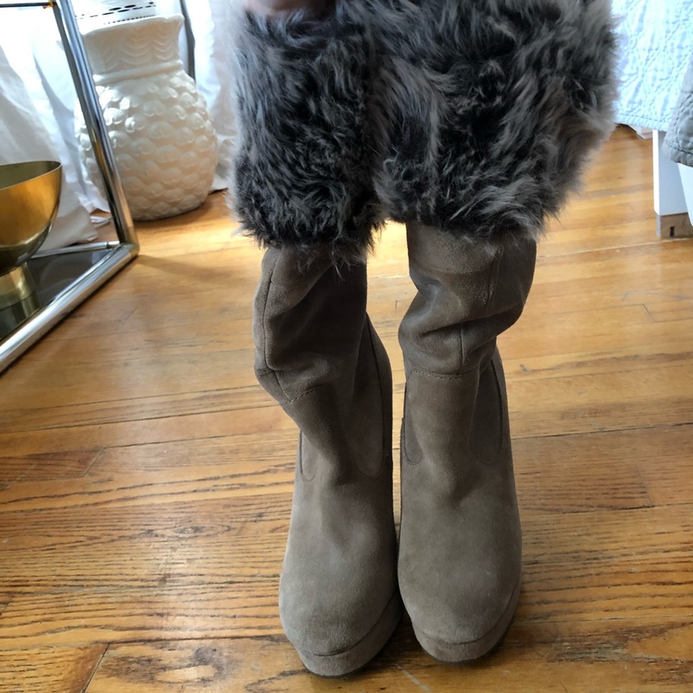 Nvr Worn Calvin Klein Hannah Boot W/Fur Foldover - Gem